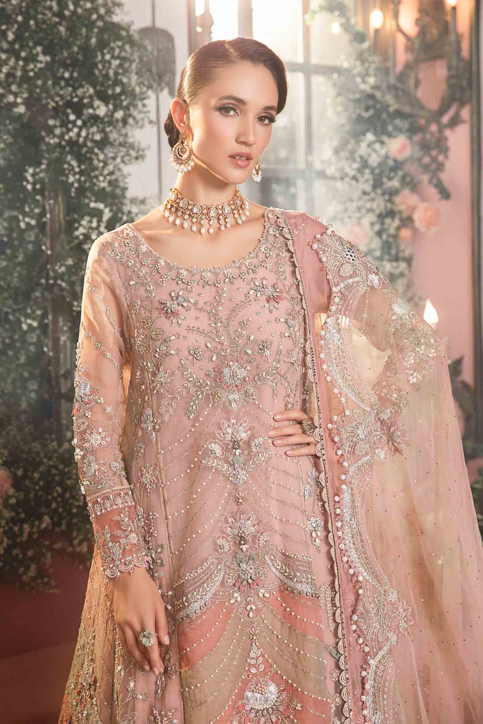 Unstitched MBROIDERED | Pastel Pink BD-2706– Designer Bazar PK