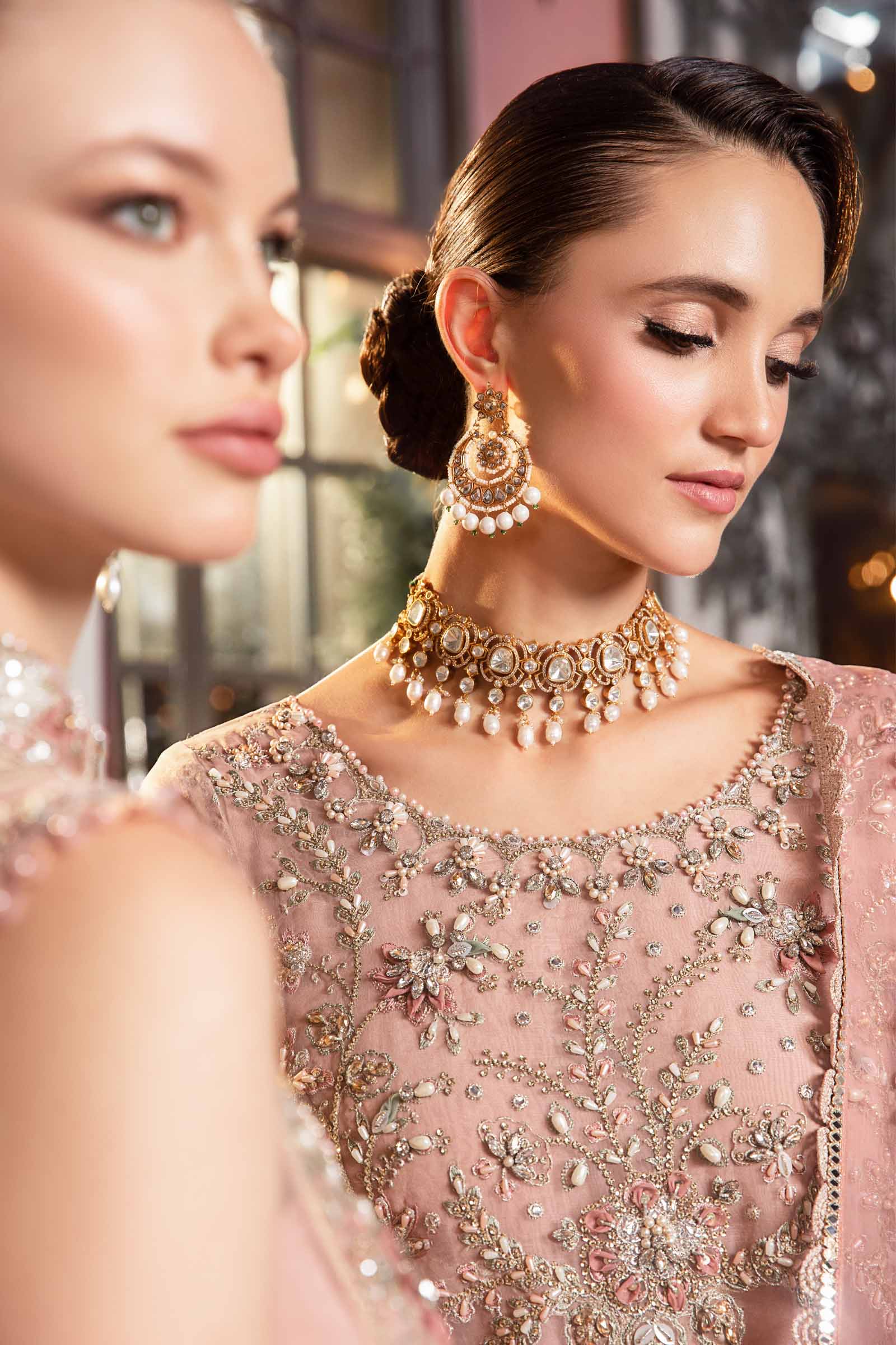 Unstitched MBROIDERED | Pastel Pink BD-2706– Designer Bazar PK