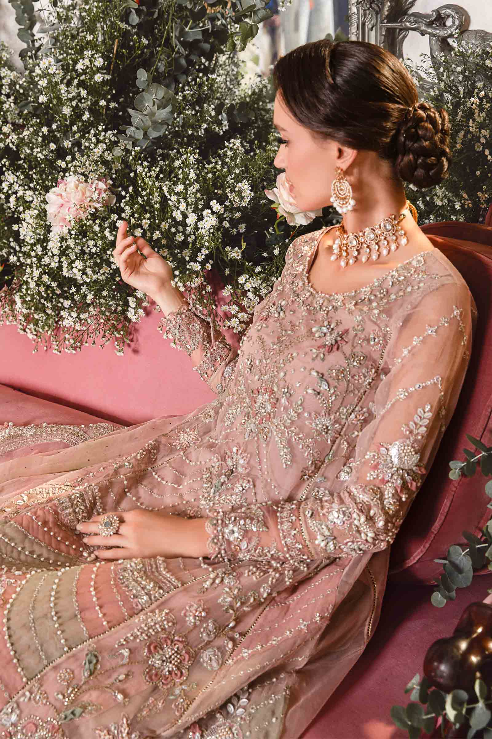 Unstitched MBROIDERED | Pastel Pink BD-2706– Designer Bazar PK