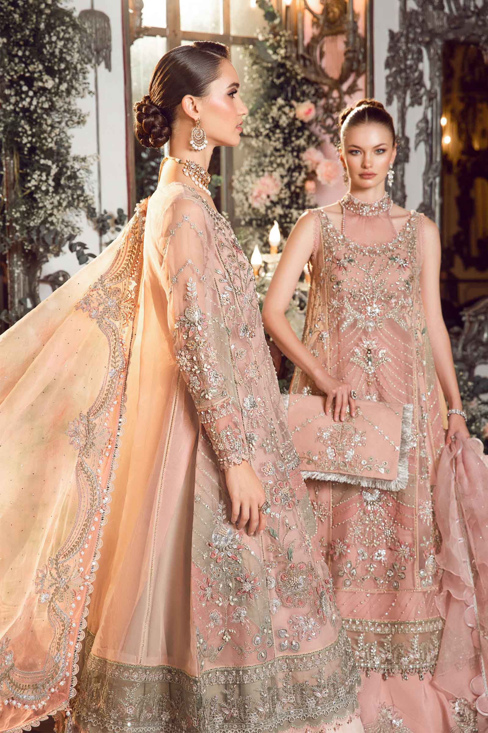 Unstitched MBROIDERED | Pastel Pink BD-2706– Designer Bazar PK
