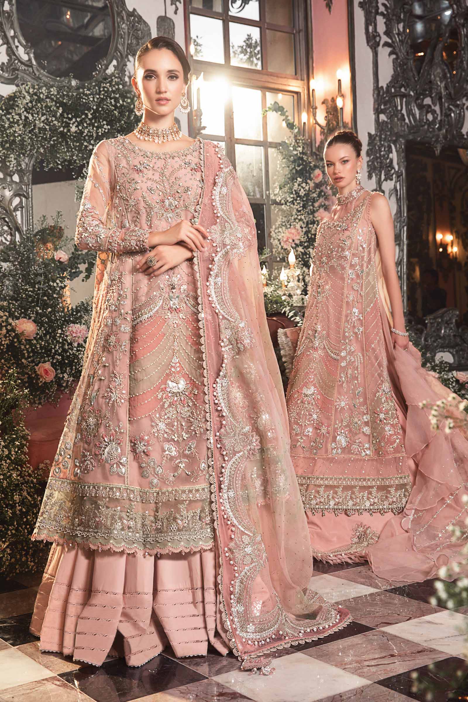 Unstitched MBROIDERED | Pastel Pink BD-2706– Designer Bazar PK